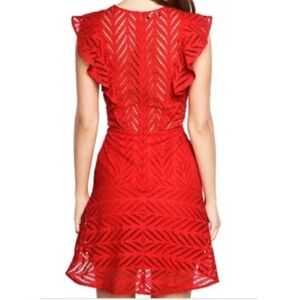 Bardot | Dresses | Nwt Red Lace Cutout Mini Dress | Poshmark